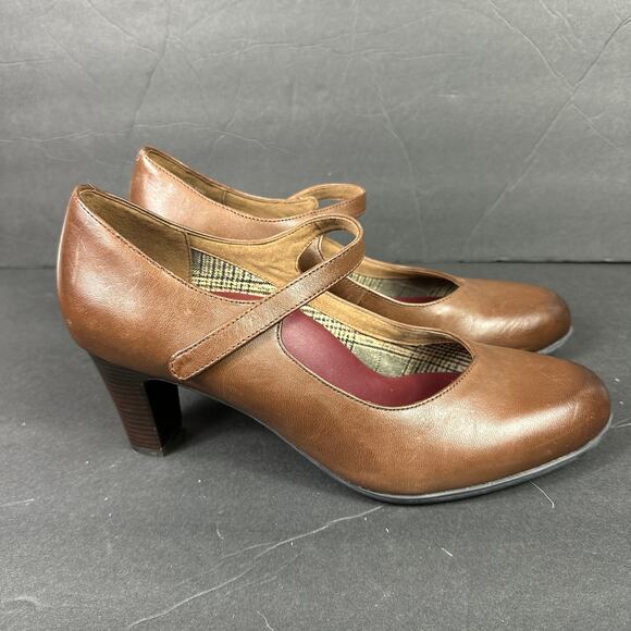 Abeo | Shoes | Abeo Biosystem Shoes Womens 9n Brown Mary Jane Leather ...